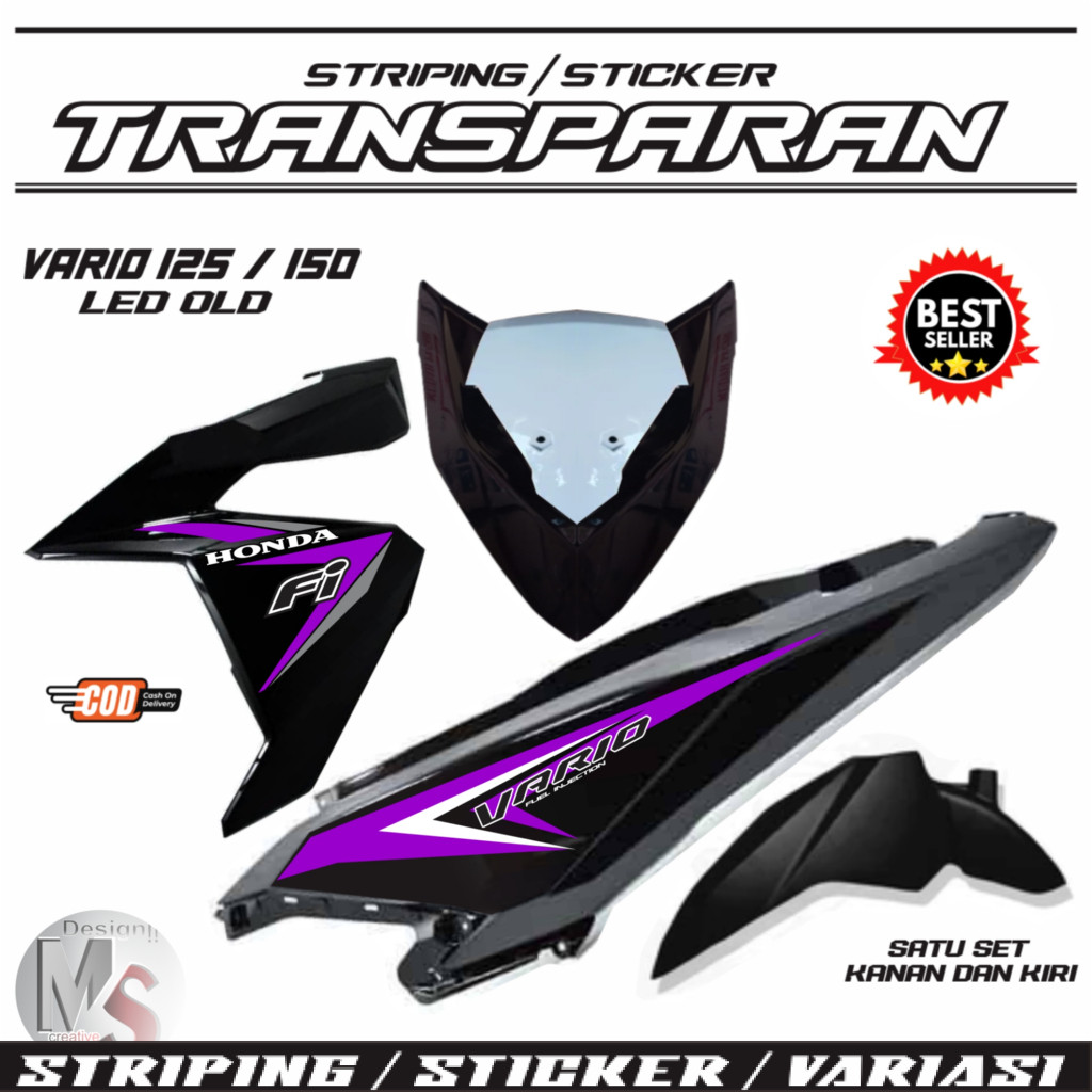 Jual Striping Transparan Vario Led Old 125-150 Simpel Desain exclusive MOTIF | Shopee Indonesia