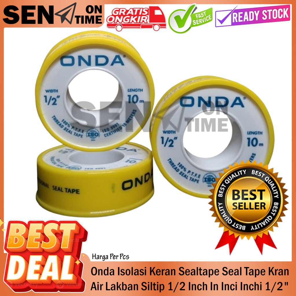 Jual Onda Sealtape Seal Tape Kran Air Isolasi Keran Lakban Siltip1/2 ...
