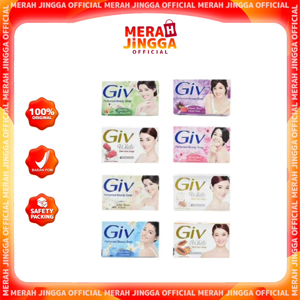 Jual GIV WHITE SKIN CARE BAR SOAP - Sabun Mandi Batang GIV | Merah Jingga Official | Shopee ...