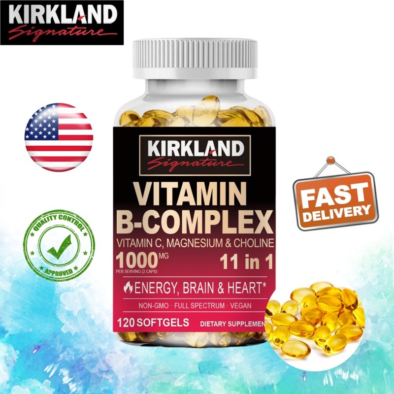 Jual KIRKLAND Vitamin B Complex Capsules 11 in 1 Supplement energy ...