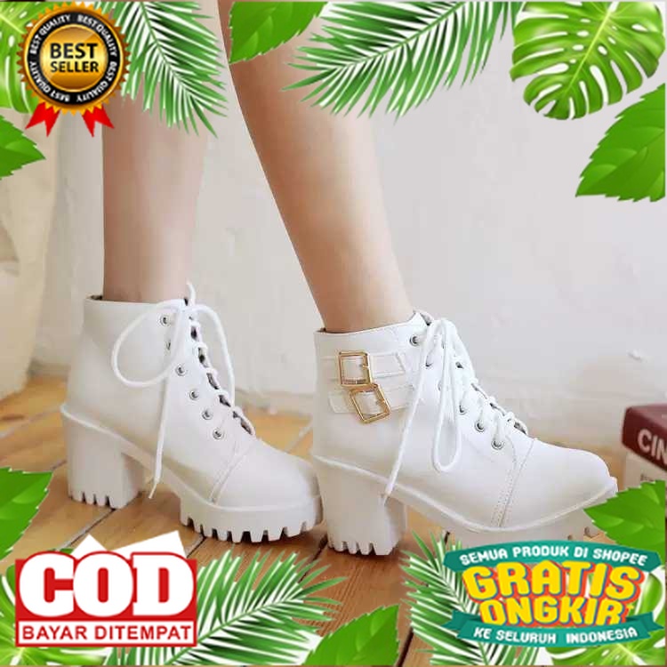 Jual SEPATU KEREN DESAIN BARU MODEL KEKINIAN /SEPATU BOOTS HEELS WANITA ...