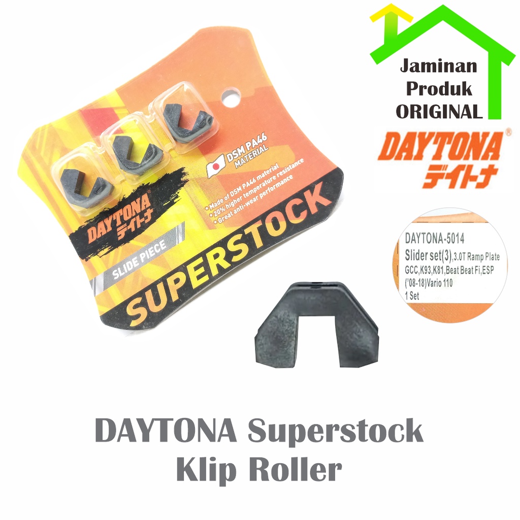Jual DAYTONA Klip Roller Beat Fi ESP Vario 110 Clip Roler Slider CVT ...