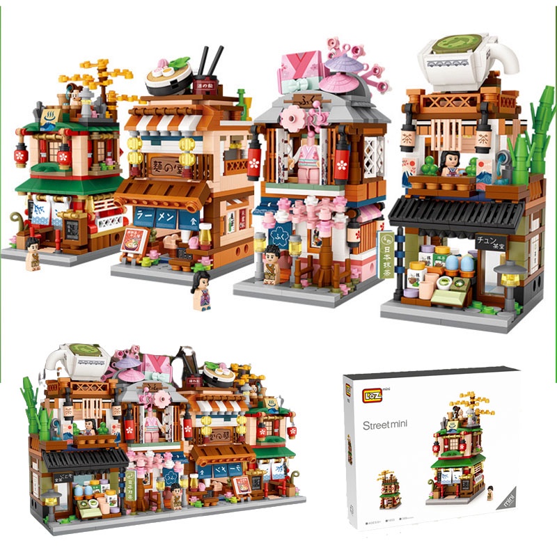 Jual DIY Puzzle Block Ramen Onsen Kimono Matcha - Mini Figure Cute Lucu ...