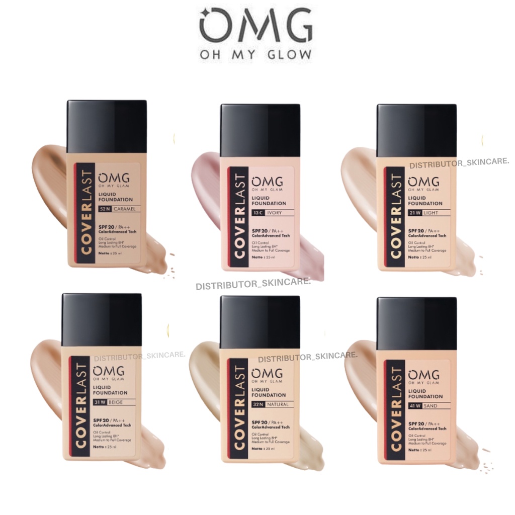 Jual OMG Oh My Glam Coverlast Liquid Foundation Oil Control 25 ML ...