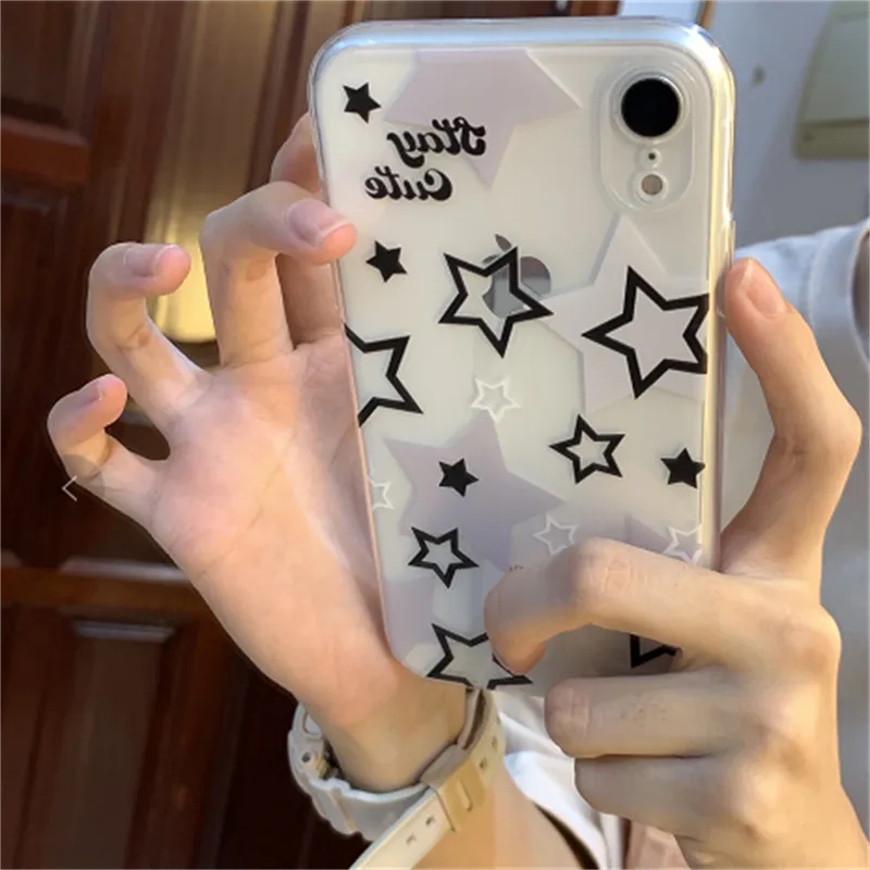 Jual Casing ponsel Korea lucu Y2k bintang, sarung HP transparan tahan ...