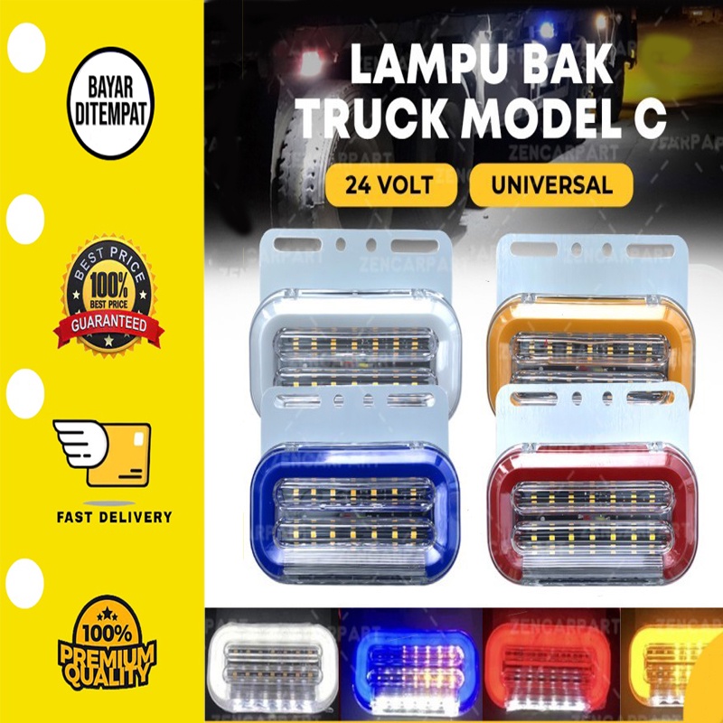Jual [1PCS] Lampu LED Bak Truk Truck Samping 24 Volt Sein Sen Running Light Terang | Shopee ...