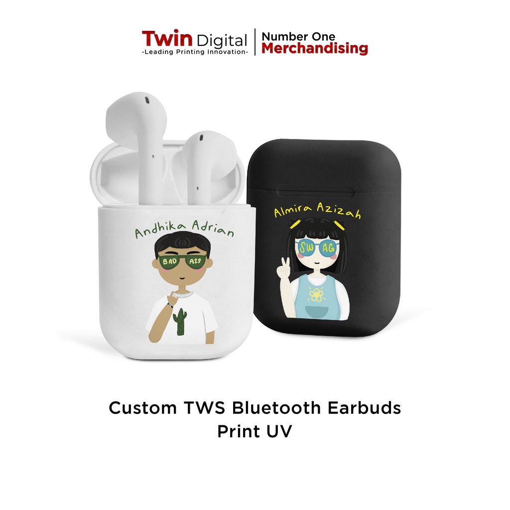 Jual COD Twindigital TWS Custom Desain Headset Wireless Bluetooth 5.0 ...