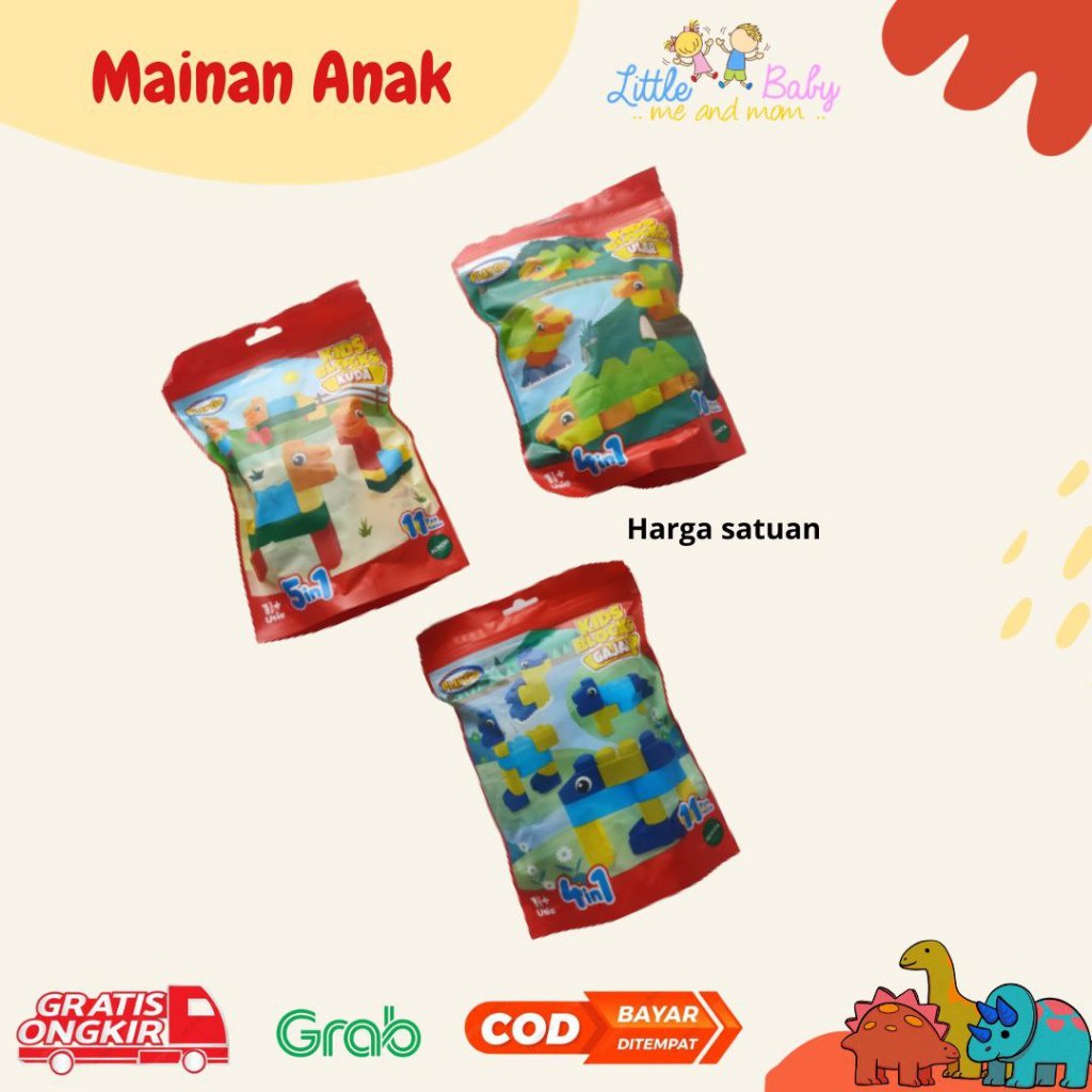 Jual Mainan Balok Susun Untuk Anak Dan Balita Playgo Playgo Seri Hewan Balok Balok | Shopee ...