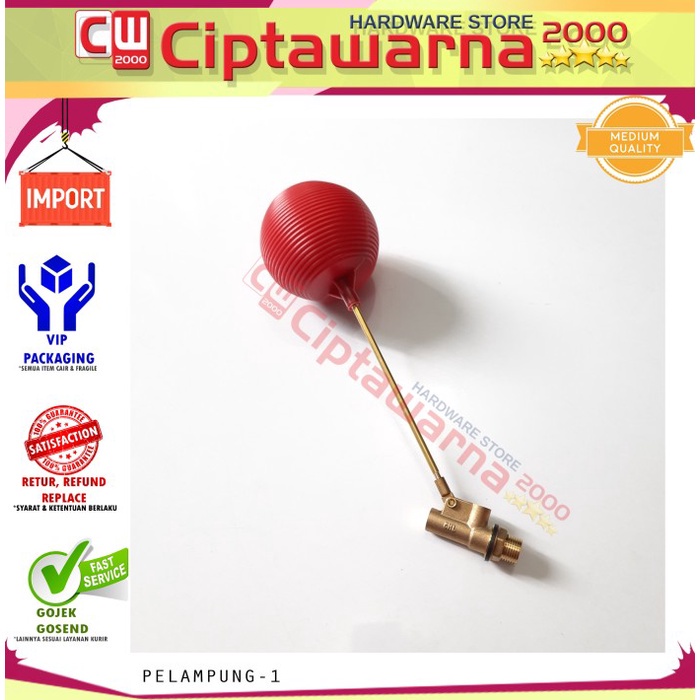 Jual Pelampung Air Floating Valve Bola Kuningan 1" Inch - Cw | Shopee ...