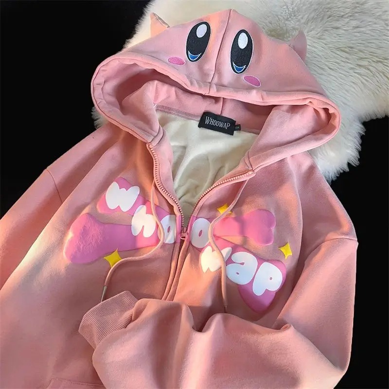 Jual Whoo Wap Zip Jacket Hoodie Cutes Outerwear Remaja Wanita Korean ...