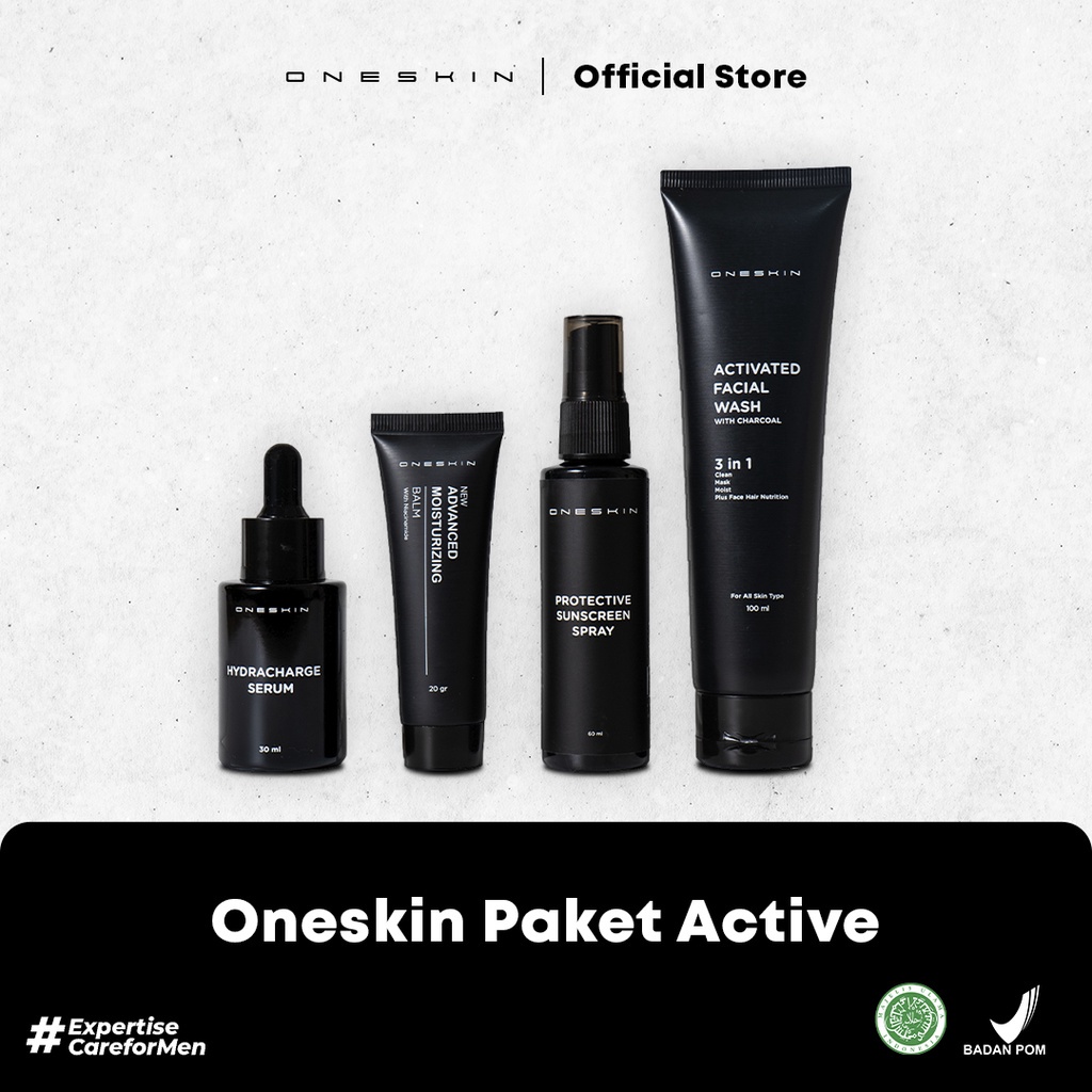 Jual Oneskin Paket Active | Skincare Pria Dengan Perlindungan Maksimal ...