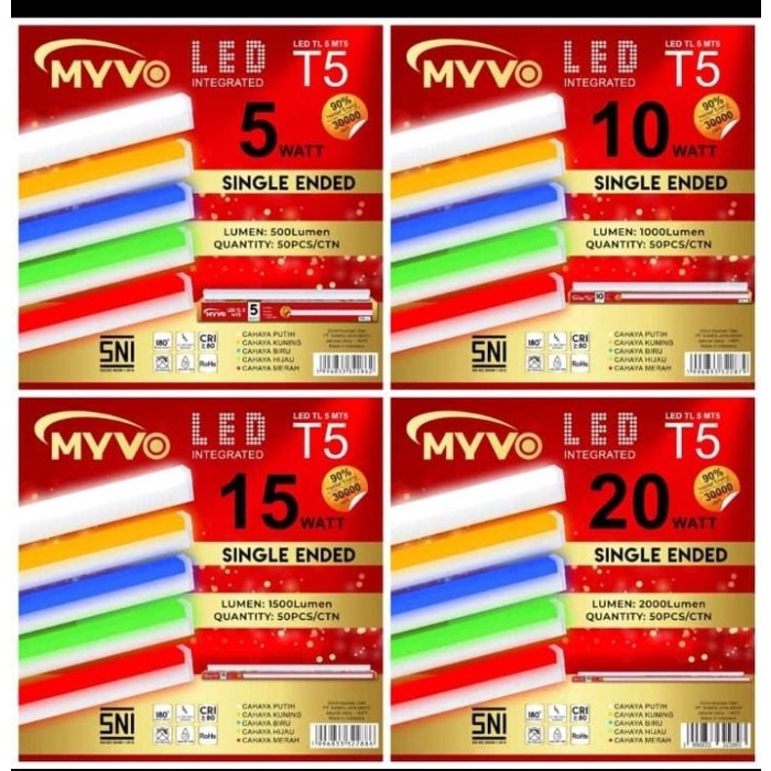 Jual Lampu TL Neon T5 LED Tube Warna Warni 5W-20W | Shopee Indonesia