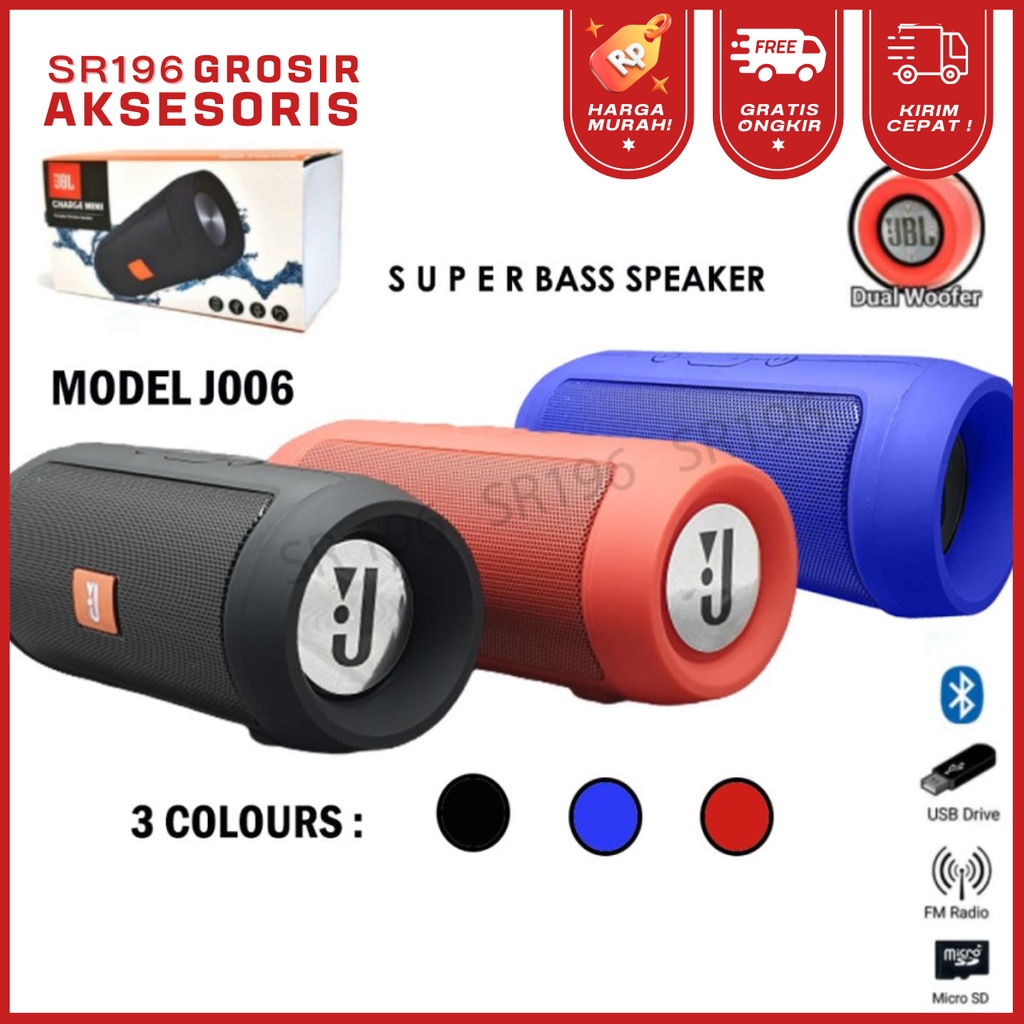 Jual Speaker J006 J Mini Bluetooth Music box Charge Mini J006B | Shopee Indonesia