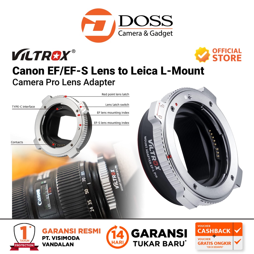 Jual Viltrox Canon EF/EF-S Lens to Leica L-Mount Camera Pro Lens ...
