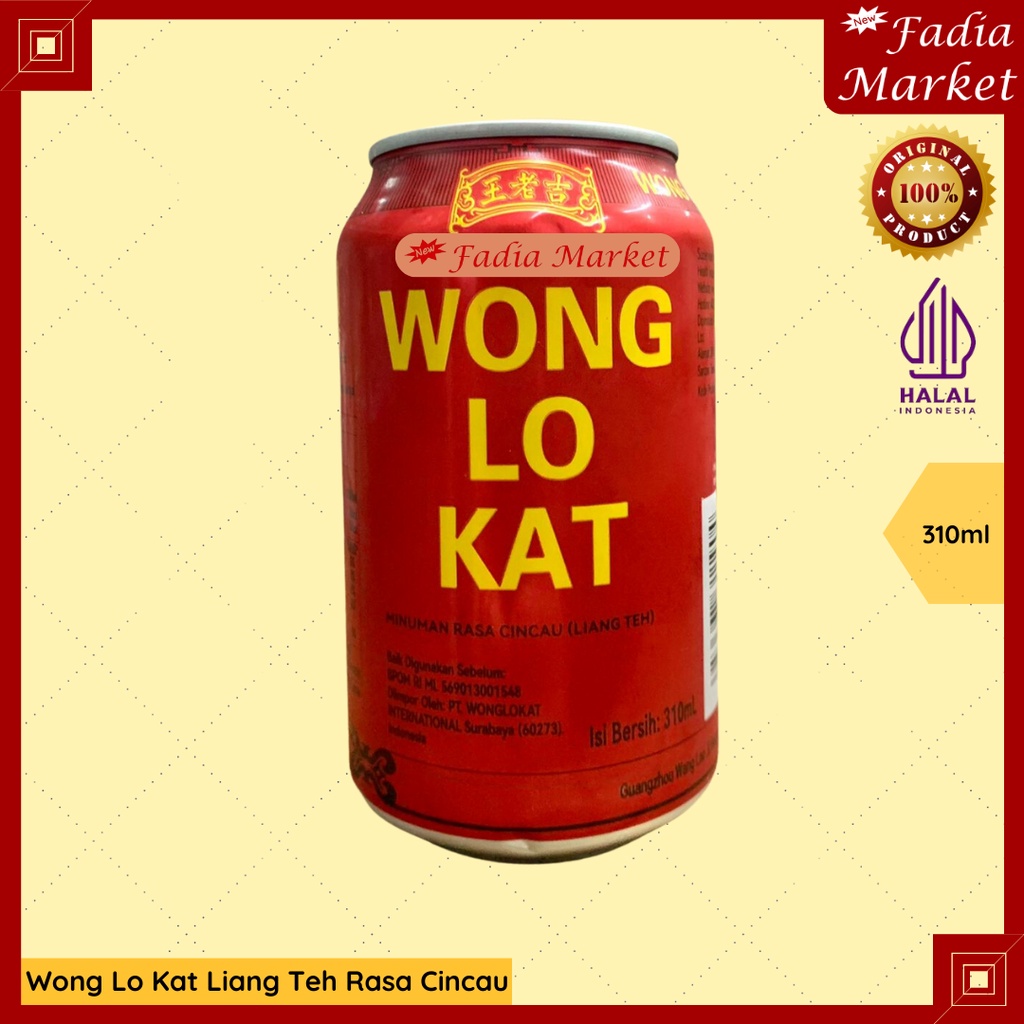 Jual Wong Lo Kat Liang Tea Kaleng Teh Rasa Cincau 310ml | Shopee Indonesia