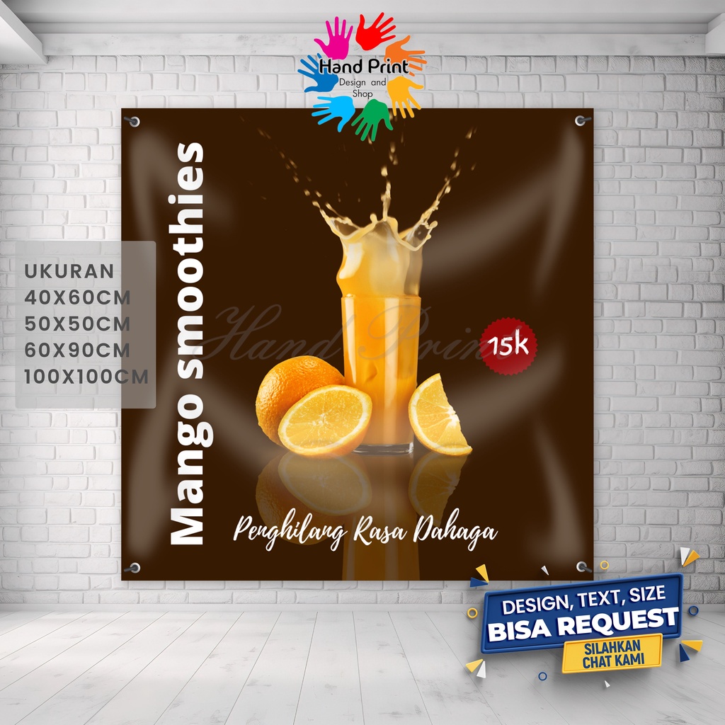 Jual Spanduk Banner MMT Smoothies Jus Buah Minuman Buat Promosi Jualan ...