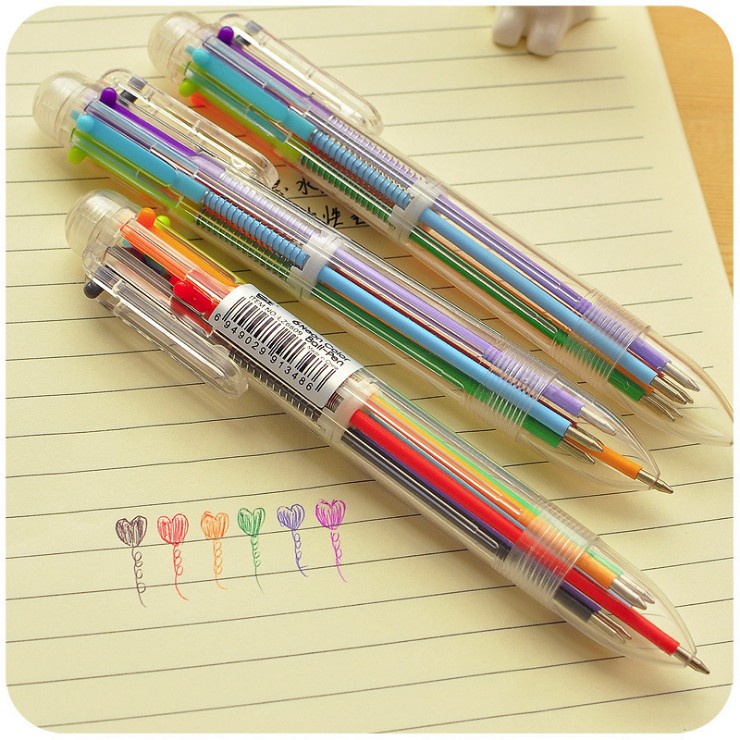 Jual PULPEN MEKANIK 6 WARNA NEW PENA BOL PEN 6IN1 WARNA MULTI COLORS ...