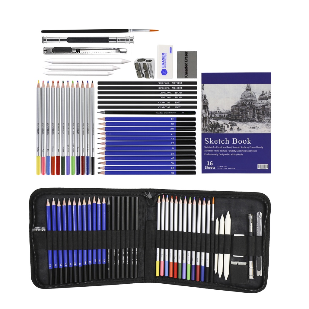 Jual Set Alat Gambar 41/77/98 Buah Set Lukisan Pensil Warna Alat Gambar ...