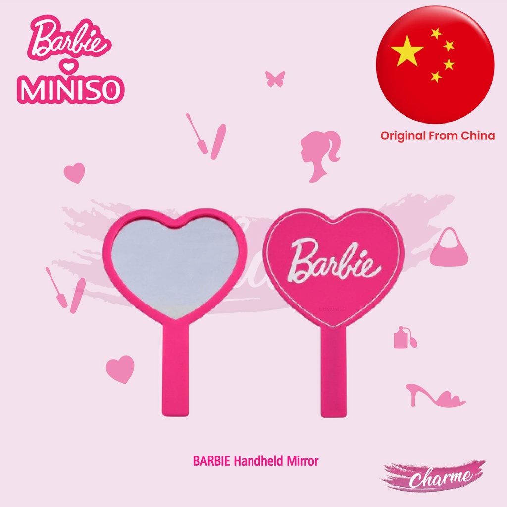 Jual (READY & ORI Miniso X Barbie From China) BARBIE Handheld Mirror ...