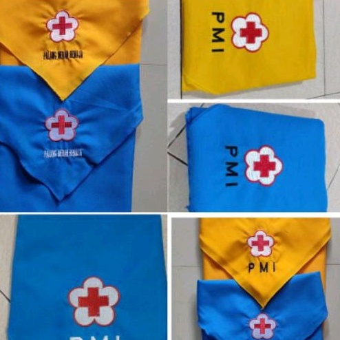 Jual Slayer PMI PMR Bordir bijian syal palang merah Indonesia | Shopee ...