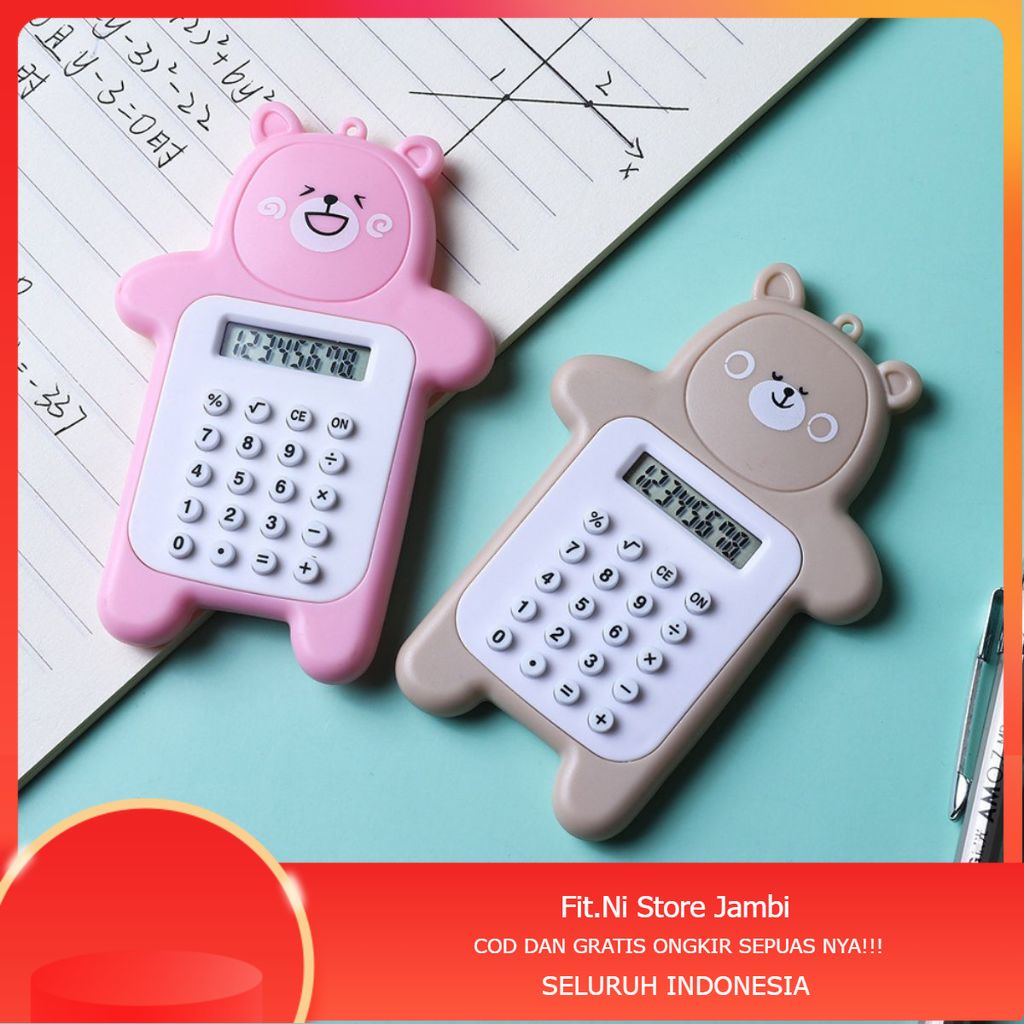 Jual Calculator Mini Portable Motif Bear / Alat Menghitung Pejumlahan ...