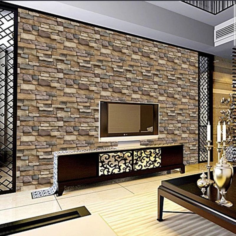 Jual TERBARU WALLPAPER BATU ALAM Dinding Sticker Dinding Batu Alam 3D ...