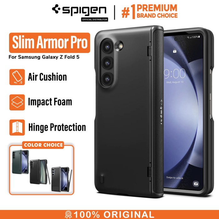 Jual Original Case Samsung Galaxy Z Fold 5 Fold5 5G Spigen Slim Armor Pro Hardcase Casing Slot S ...
