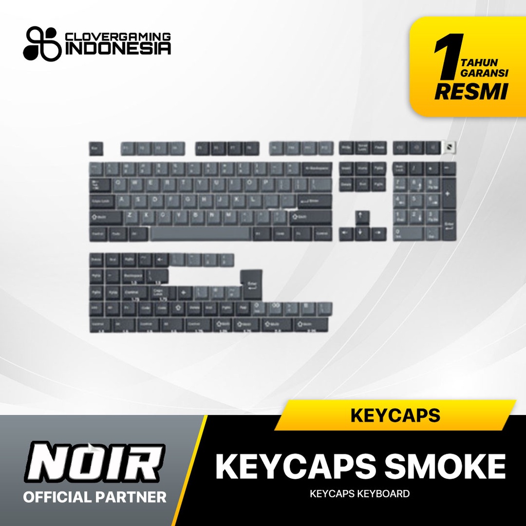 Jual Noir Smoke Keycaps - PBT Doubleshot Cherry Profile Keycap Set ...