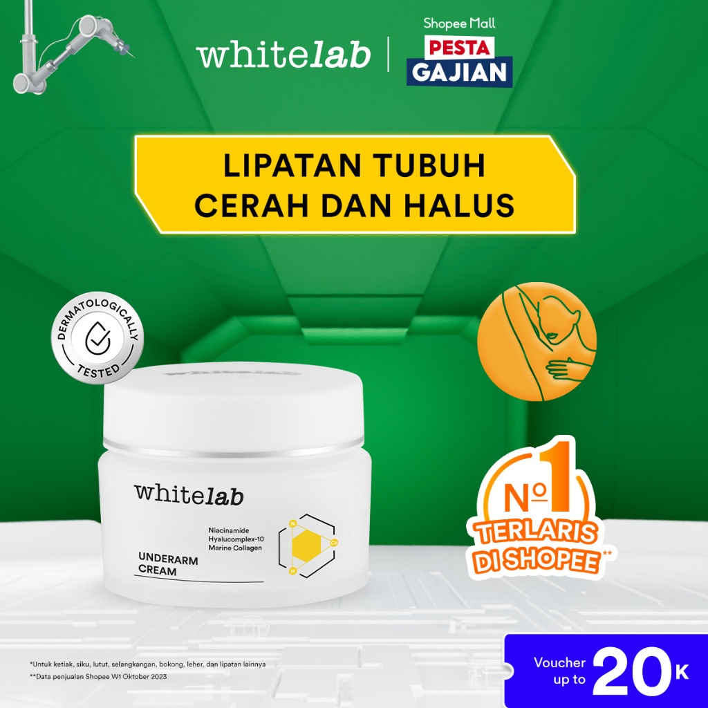 Jual WHITELAB Underarm Cream - Krim Pencerah Ketiak Selangkangan Bokong ...