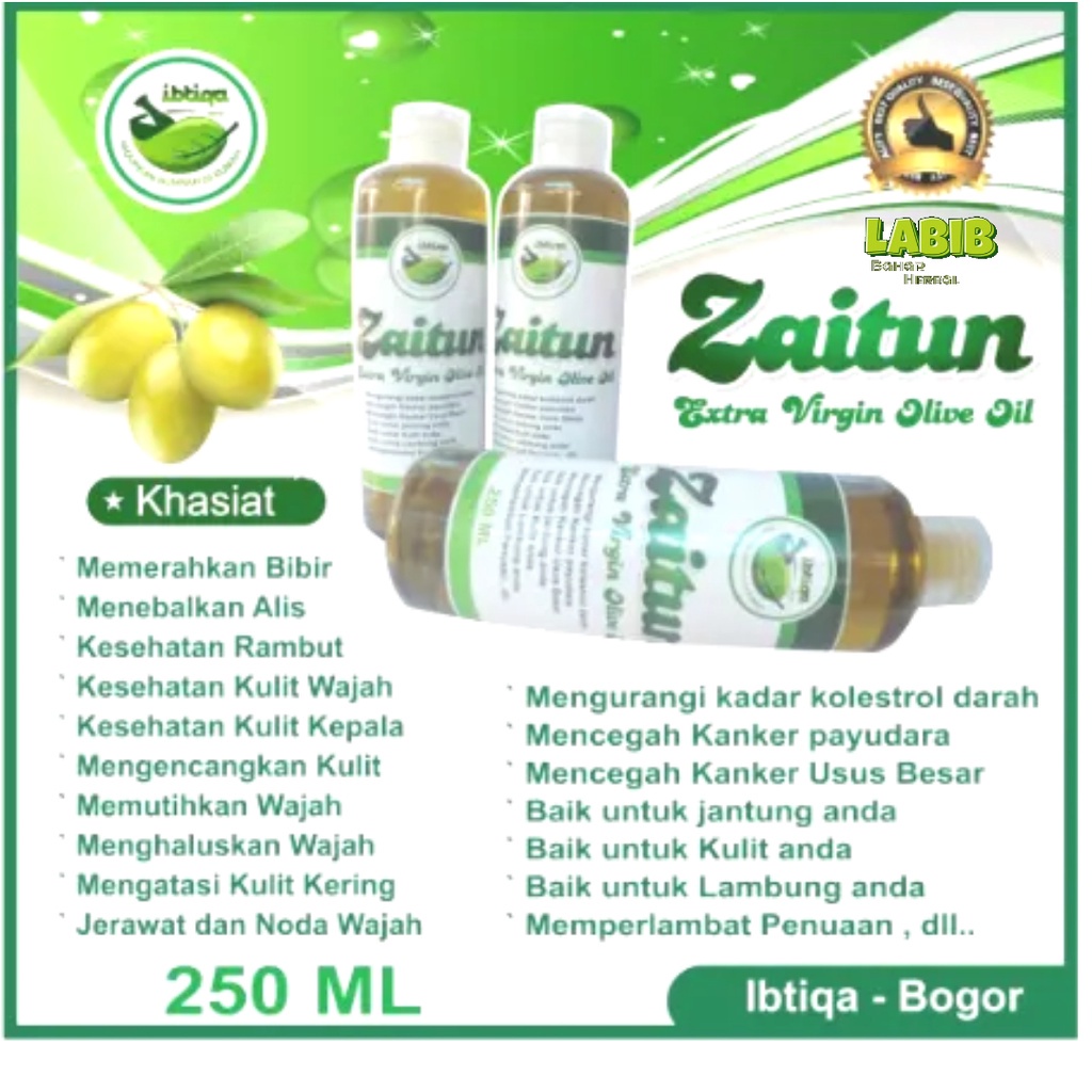 Jual Minyak Zaitun Ekstra Virgin Olive Oil 250gr Ibtiqo ( Ruqyah ...