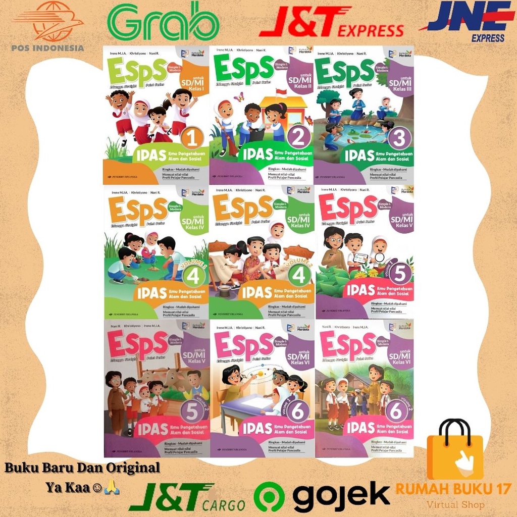 Jual KURIKULUM MERDEKA BUKU ESPS IPAS Kelas 1 2 3 4 5 6 SD/MI Penerbit Erlangga - Irene M.J.A ...