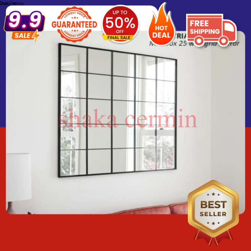 Jual 6 pcs cermin dinding tempel fullbody aesthetic ukuran 25x25 ...