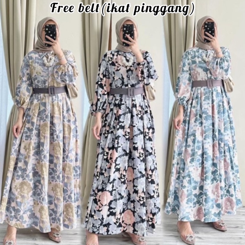 Jual Rabela Maxi / GAMIS BUNGA PREMIUM CRINKLE MOTIF / GAMIS ZOYA BUNGA ...