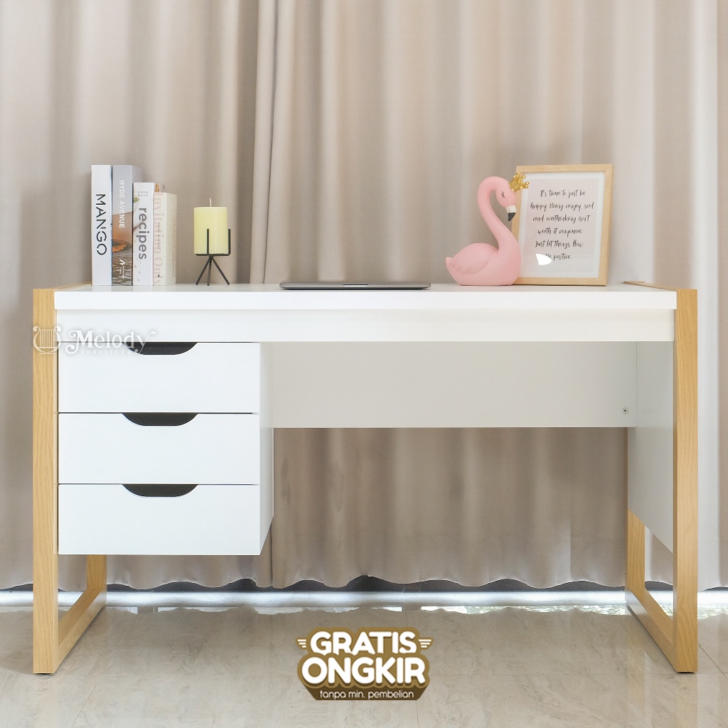Jual Melody Furniture - Meja Kerja Kantor Belajar Simple Minimalis ...