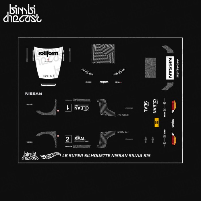 Jual Decal Stiker HW 1/64 Super Silhouette Nissan Silvia S15 LBWK ...