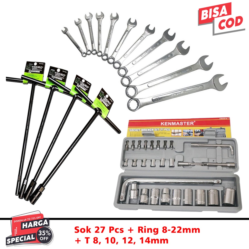 Jual ORIGINAL !!! KUNCI SHOCK 27 Pcs KENMASTER + KUNCI RING PAS DIAMOND ...