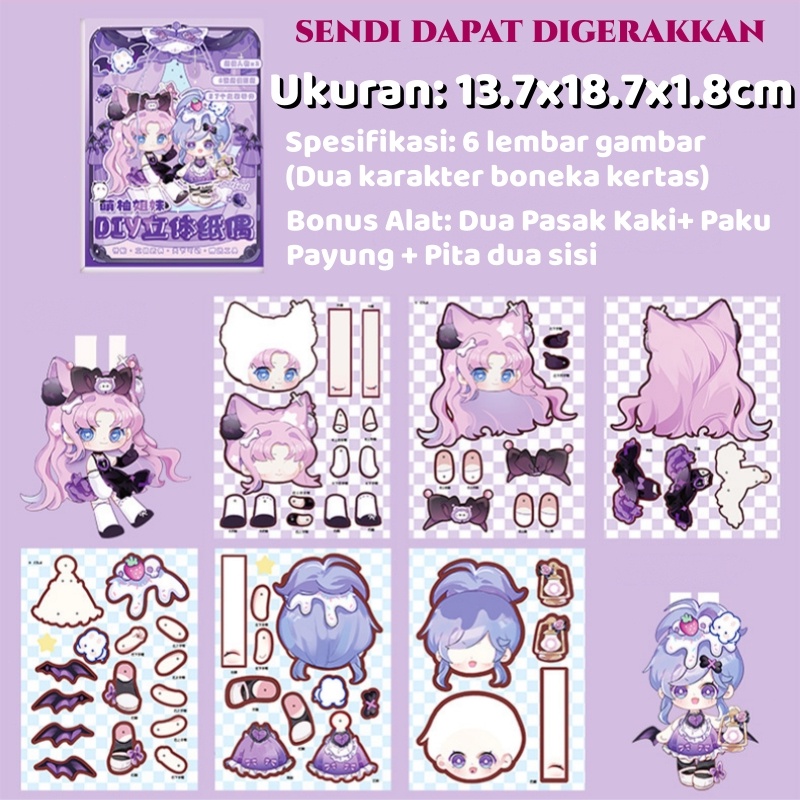 Jual [DISKON 65%]3D Mainan diy Edukasi anak Deco Paper Doll Mainan ...