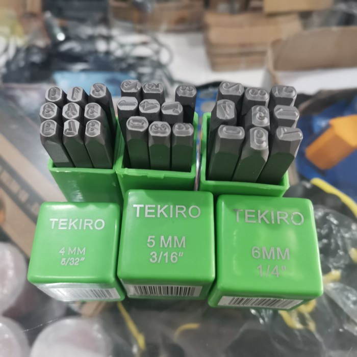 Jual TEKIRO Mata obeng ketok angka 9 pcs 4 5 6 mm number punch getok ...