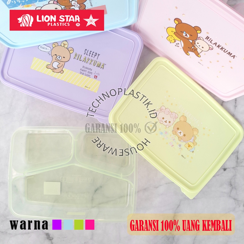 Jual LION STAR Tempat Makan Rilakkuma Lunch Box Kotak Makan Sekat 3 ...