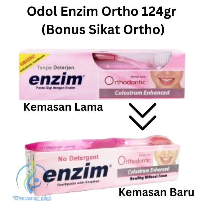 Jual Pasta Gigi Odol ENZIM ORTHO Orthodontic 124gr | Shopee Indonesia