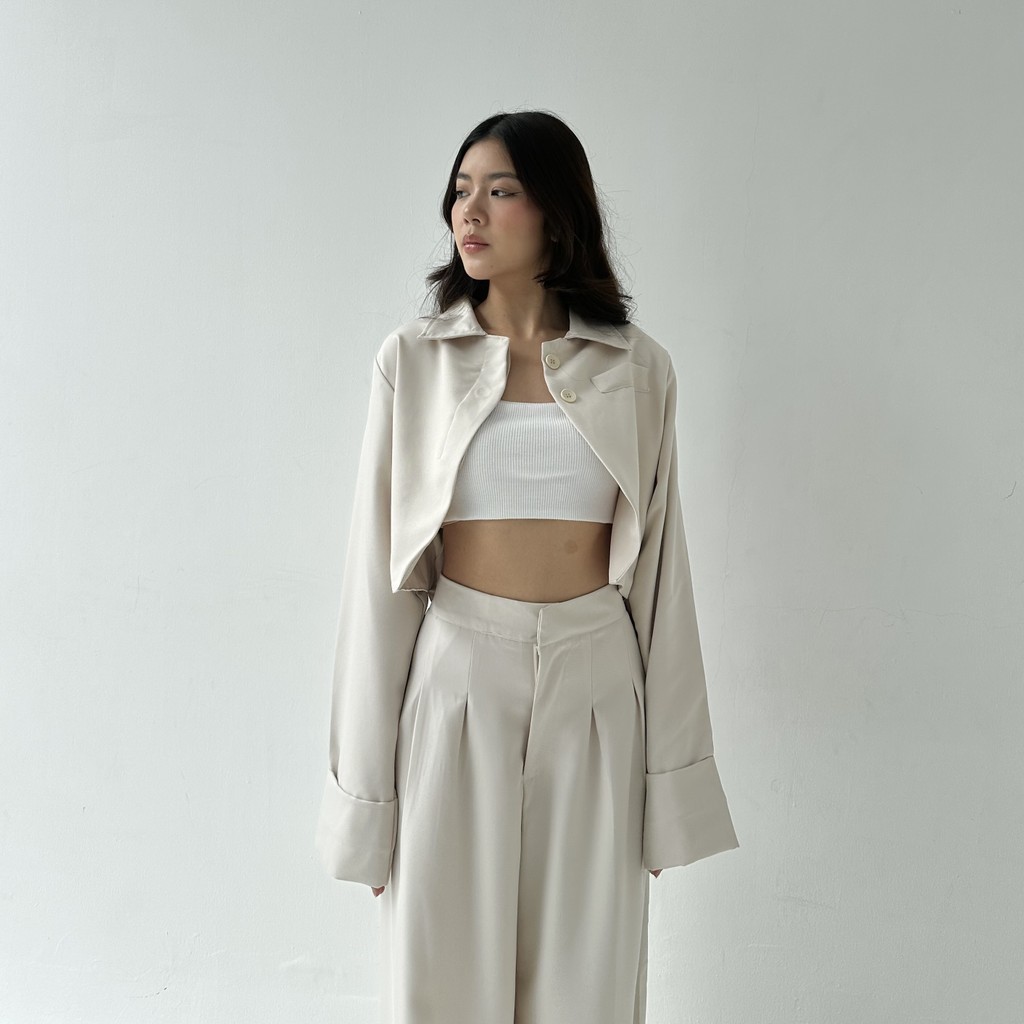 Jual KIT BLAZER - Atasan Crop Outer Blazer Wanita Luaran Top Jacket ...