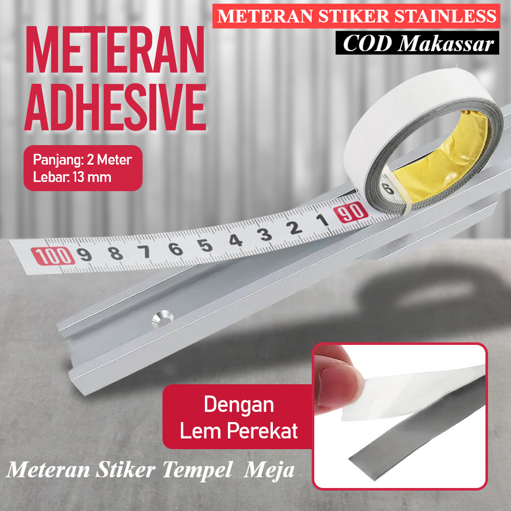 Jual 2 Meter - Meteran Stiker Meja Tukang Bangunan - Meteran Tempel Lem ...