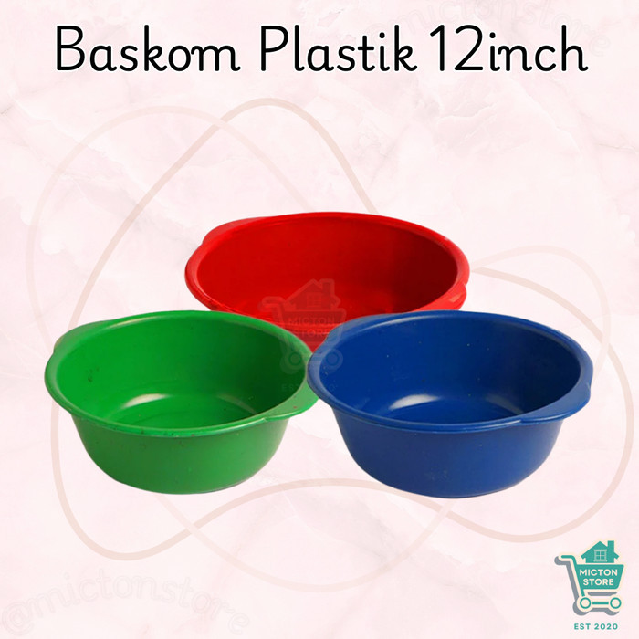 Jual MICTON Baskom Plastik 12 Inch Premium Wadah Plastik Tahan Lama ...