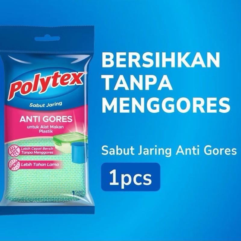Jual POLYTEX SPON JARING ANTI GORES CUCI PIRING KUNING REGULER ND SPONS ...