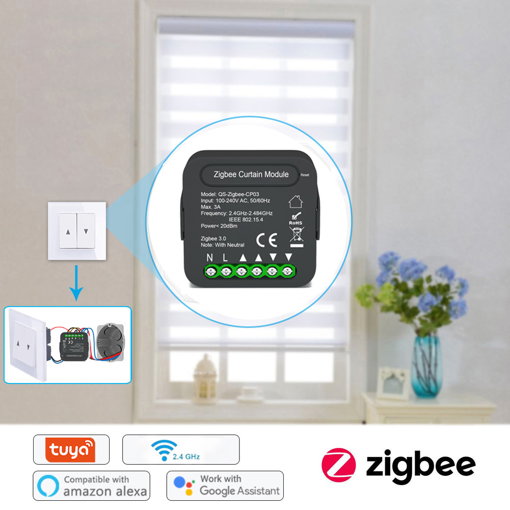 Jual Tuya WiFi ZigBee Intelligent Curtain Control Module Smart Curtain ...