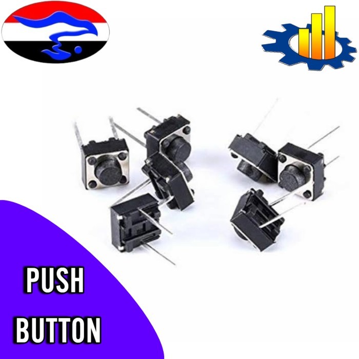 Jual PUSH BUTTON MICRO SWITCH 2 PIN DIP TACTILE | Shopee Indonesia