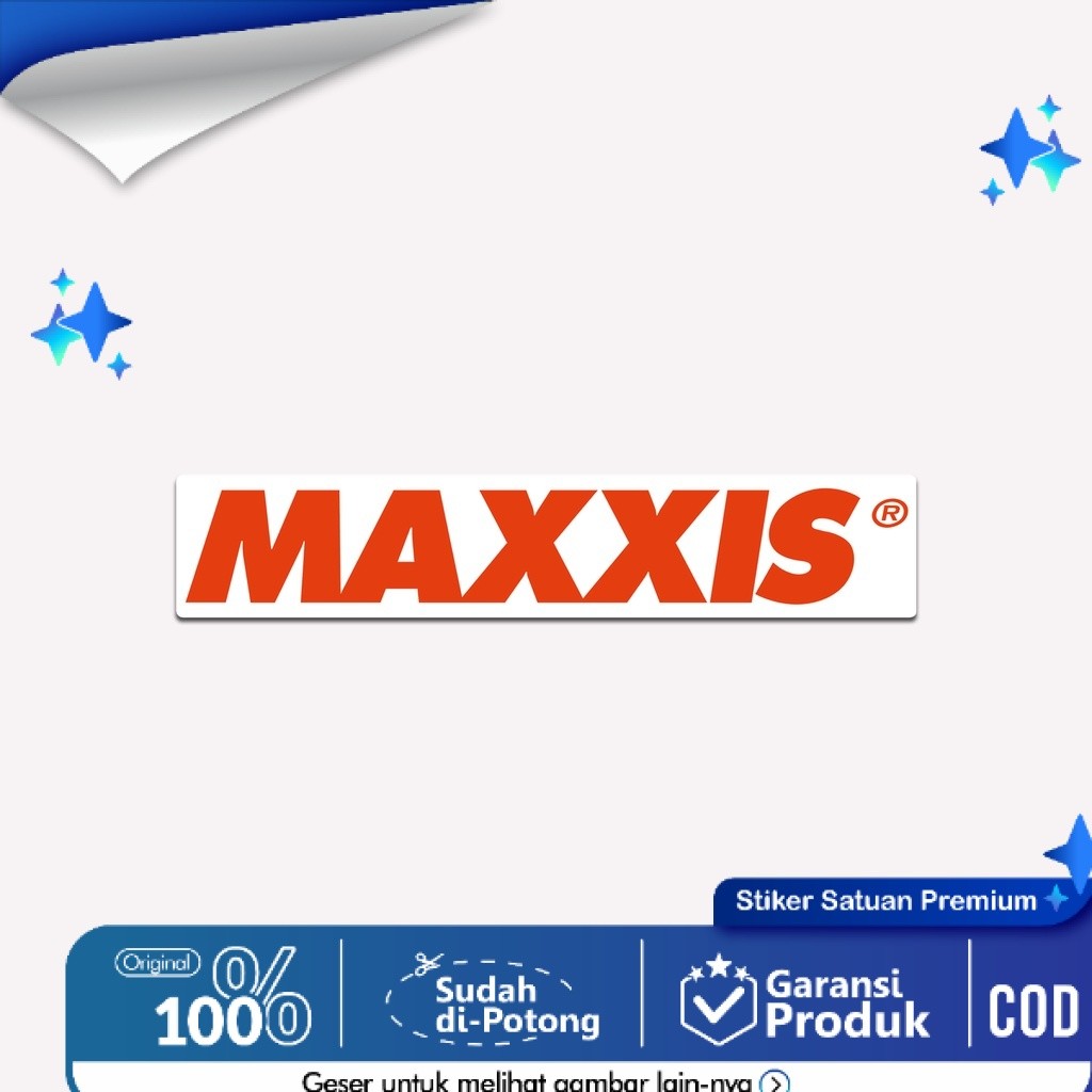 Jual Stiker Sepeda Motor Maxxis Sticker Racing Bahan Vinyl Anti Air ...
