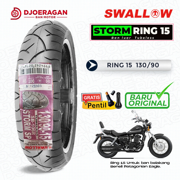 Jual Ban Motor Ring 15 Swallow STORM SP SB-106 90/90-18 & 130/90-15 SB ...