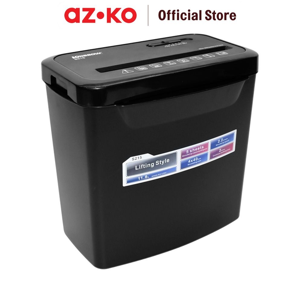 Jual AZKO Krisbow Mesin Penghancur Kertas S215 - Hitam Paper Shredder ...