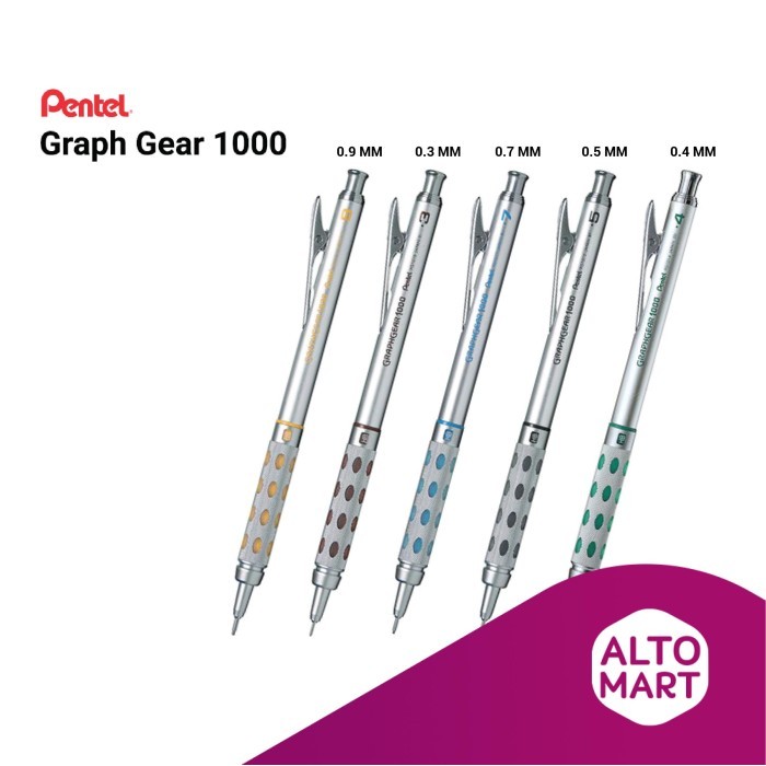 Jual Pentel Graph Gear 1000 Mechanical Pencil 0.3 0.5 0.7 0.9 mm ...
